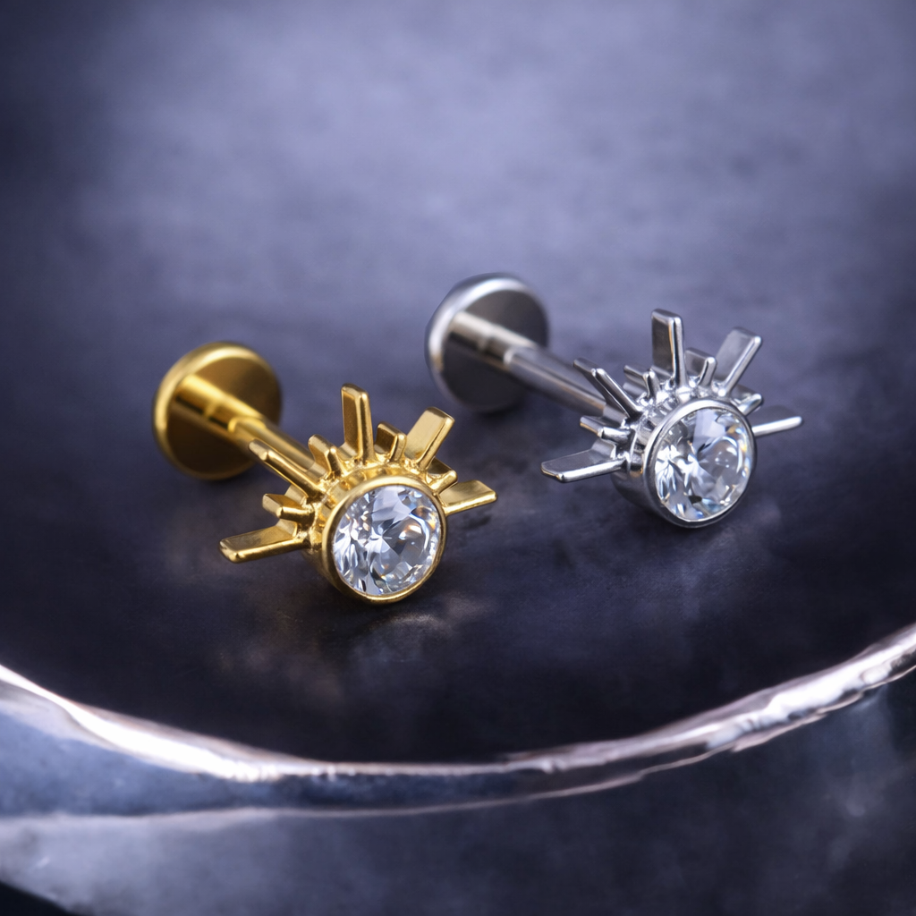 Piercing ASTRAL CROWN STUD – ObsidianLoops